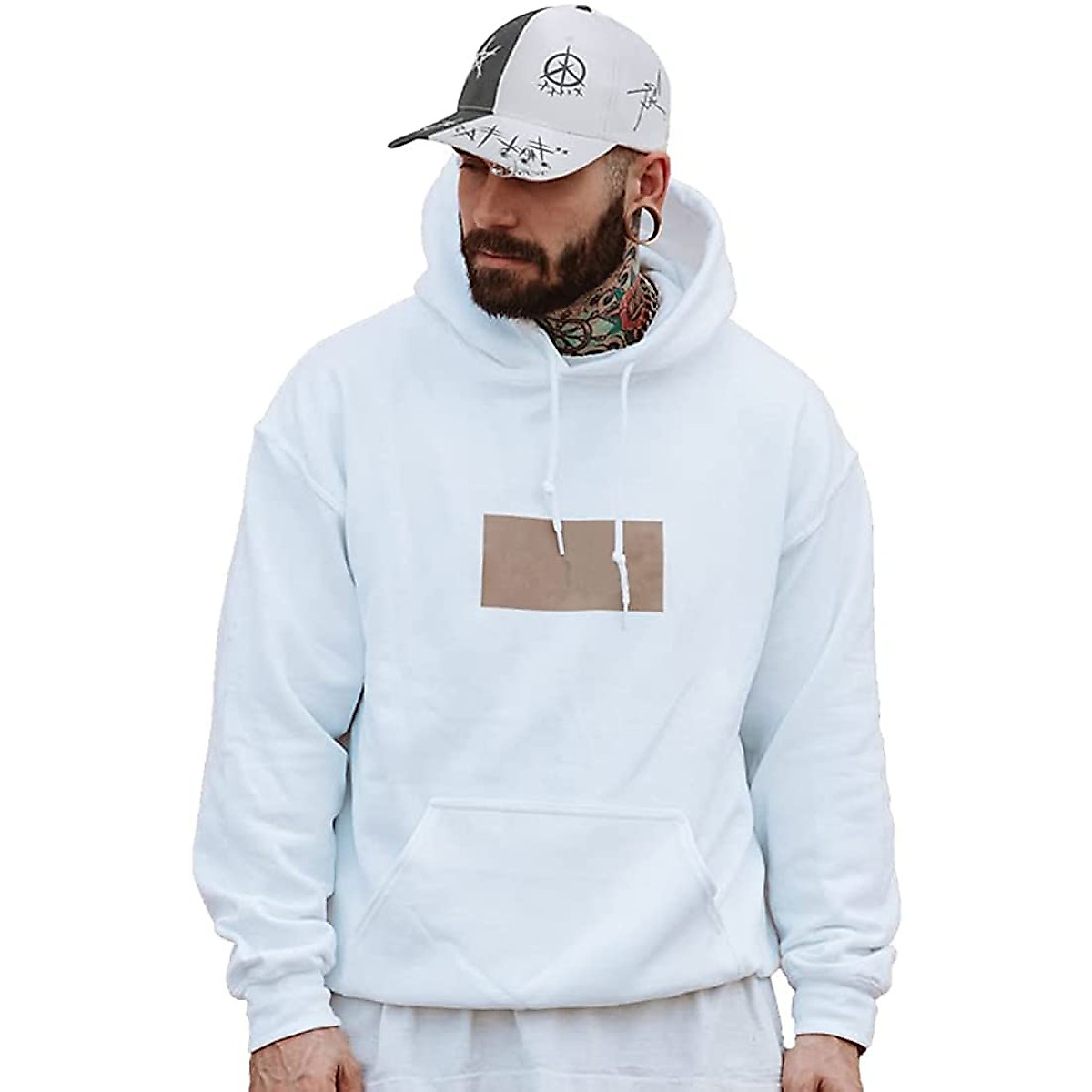 Graffiti Baseball Cap, K-pop Boys Outdoor Iron Ring Snapback Hat，Black White Hiphop Hat, Dad Hat, techwear Hat, tech Wear Cap, Trucker Hat for Men Women