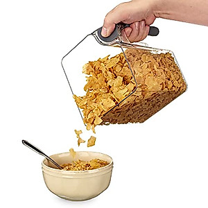 Polder Handle-It Food Grade, BPA Free Storage Canister, Stackable, Secure handle for easy one handed pour (2 Small (2.75-QT), 1 Large (4-QT))