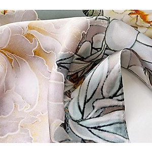 ANDANTINO 100% Mulberry Silk Long Scarf for Women Large Shawls for Headscarf and Neck- Oblong Hair Wraps with Gift Packed(Light Green)