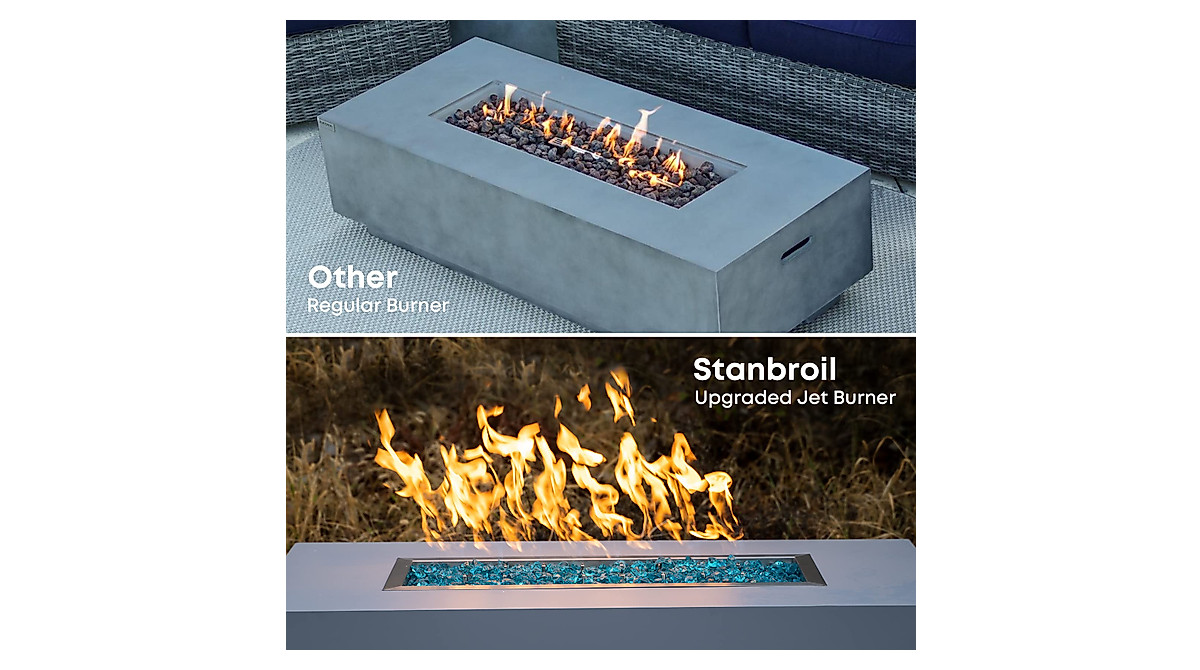 Stanbroil 48" Fire Pit Pan & Jet Burner | High Flame & SS