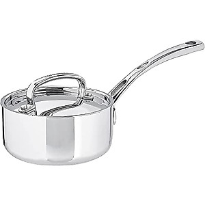 Cuisinart French Classic Tri-Ply Stainless 1-Quart Saucepan with Cover,Silver