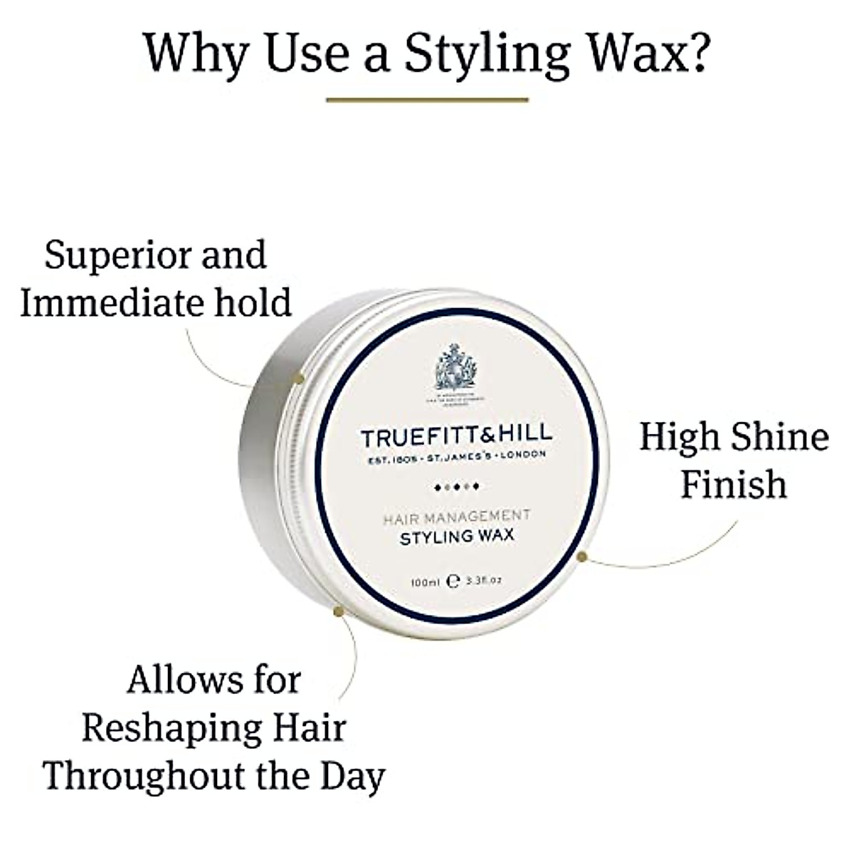 Truefitt & Hill Hair Management Styling Wax (3.38 ounces)