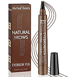 iMethod Eyebrow Pen - Upgrade Eyebrow TattooPen, Eyebrow Makeup, Long Lasting, Waterproof and Smudge-proof, Dark Brown