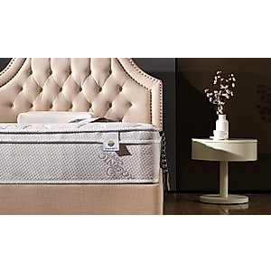 Oliver Smith - Organic Cotton - 12 Inch - Deluxe Sleep - Plush Euro Pillow Top - Cool Memory Foam & Pocket Spring Mattress - Green Foam Certified - Size - Full