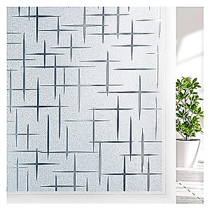 Window Film 3D Frosted Window Film Privacy Protection Vinyl Glass Static Cling Non Adhesive Film Matte Stained Glass Window Sticker for Home Glass Window Clings (Size : 30x100 cm)