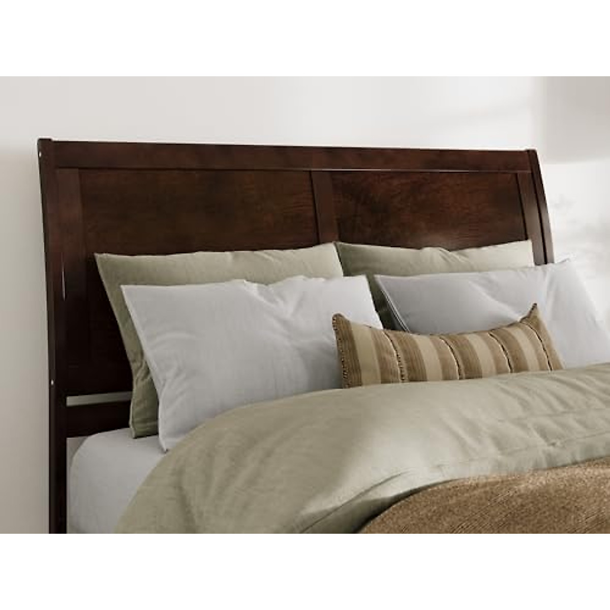 AFI Portland Queen Size Headboard with Attachable Charger in Walnut