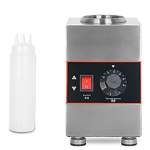 Commercial Sauce Warmer Sauce Heat Preservation Machine 86°F~185°F Electric Hot Fudge Cheese Caramel Jam Toppings Warmer Countertop Sauce Dispenser, 650ml Bottle