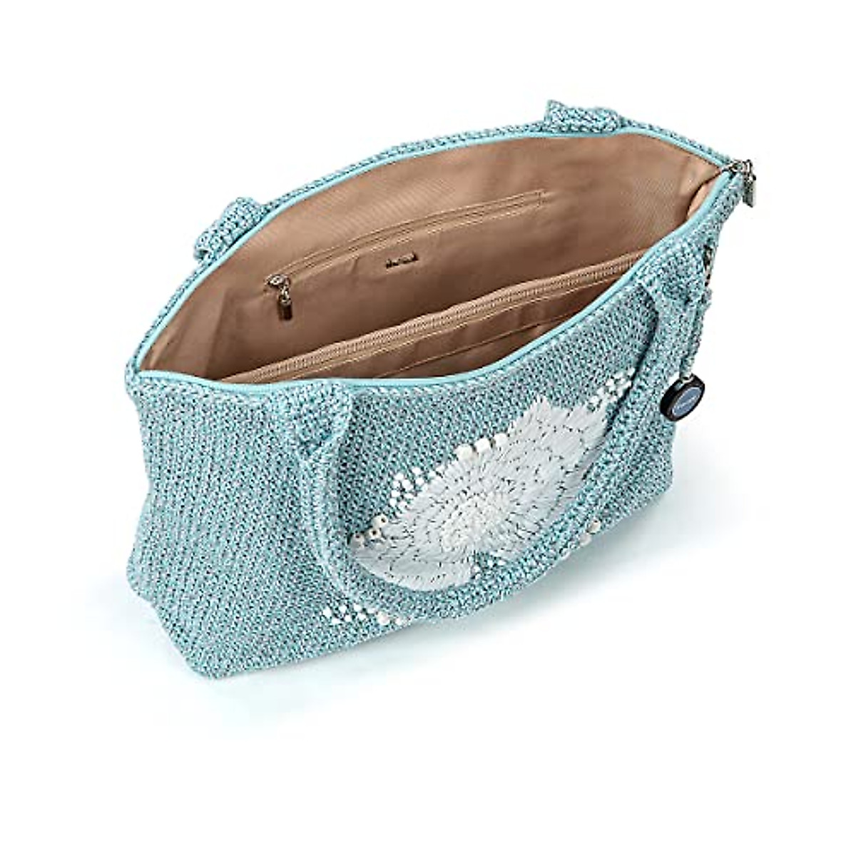 The Sak womens Classics Hand-crochet Carry-all Crafted Classics Hand Crochet Carry All, Chambray Floral Embroidery, One Size US