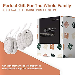 Jogi Life - (4pc) All Natural Pumice Stones | HARD Callus Remover | Premium Foot Filer Exfoliator to Remove Dead Skin |