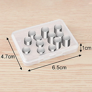 Coopay 4 oz. Tungsten Weights 3/8 Inch Incremental Cylinders Car Incremental Tungsten Weights Compatible with Pinewood Car Derby Weights to Optimize Your Car for Speed, 4 Sizes