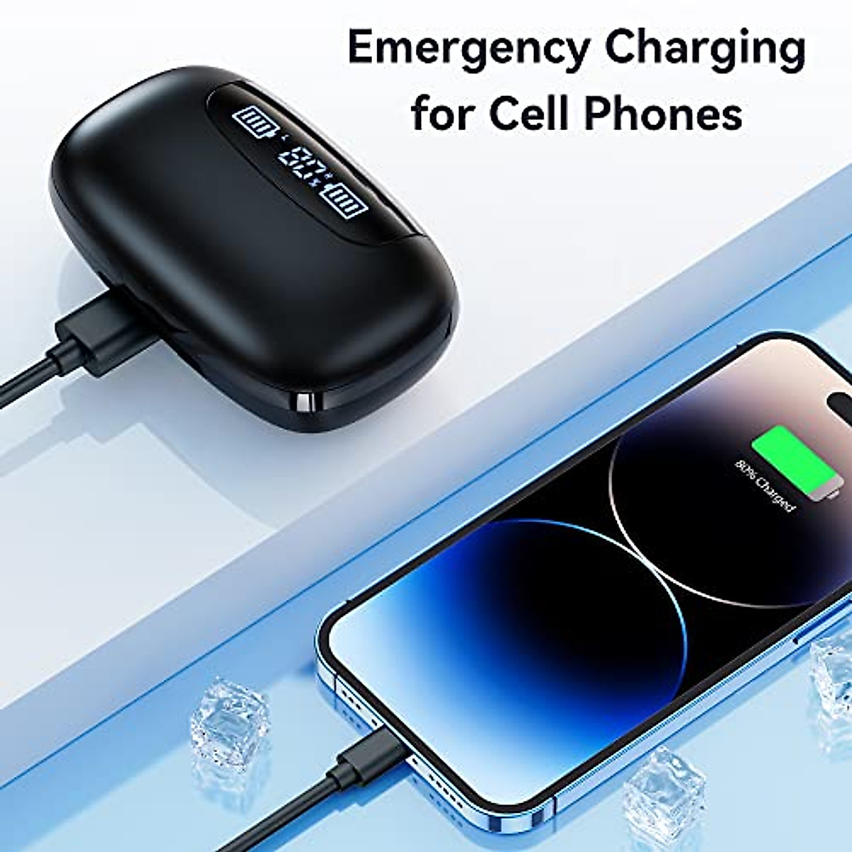 TAGRY Wireless Headsets with Charging Case IPX7 Waterproof for Sports