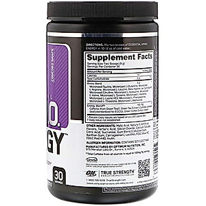 Optimum Nutrition, (2 Pack) Essential Amin.O. Energy, Concord Grape, 9.5 oz (270 g)