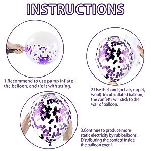 Purple White Birthday Decorations Party Supplies for Women Girls with Happy Birthday Banner,Tissue Paper Pom Poms, Triangular Pennants, Latex Confetti Balloons- Purple, Lavender and White