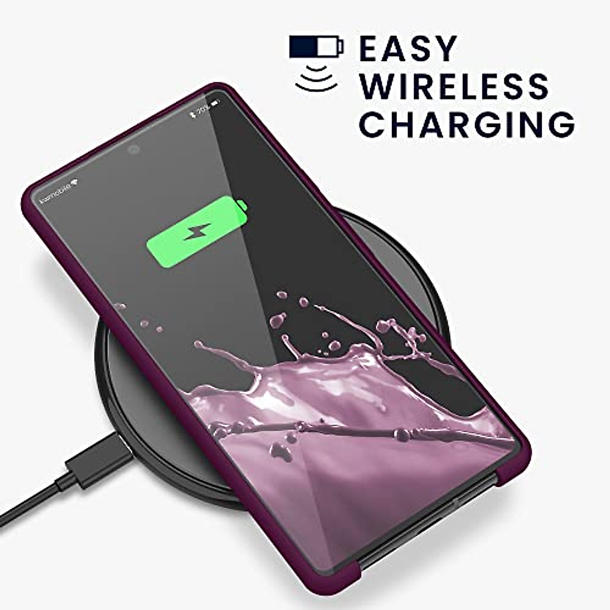 kwmobile TPU Silicone Case Compatible with Google Pixel 6 - Case Slim Phone Cover with Soft Finish - Bordeaux Violet