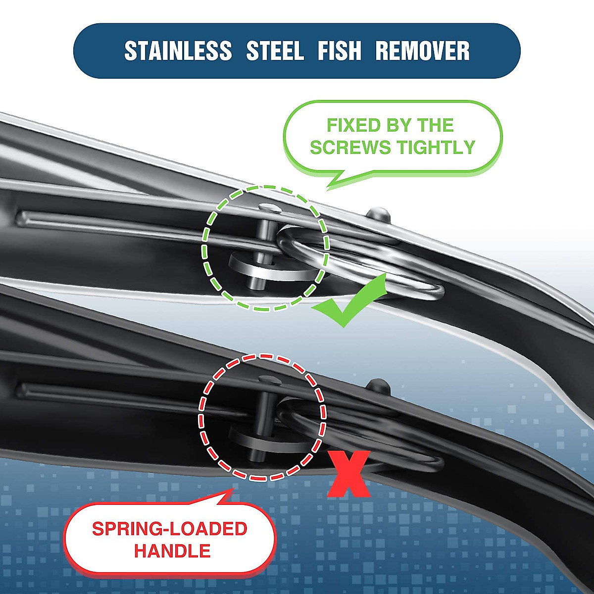 2 Pieces Stainless Steel Fish Hook Remover Fishing Extractor Freshwater and Saltwater Hooker Tool for Fishing, 11-1/2 inch