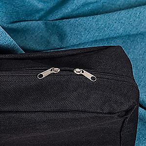 LVOERTUIG BBQ Tool Storage Bag,Oxford Grill Tool Carry Bag, Waterproof Outdoor Picnic Cooking Tools Bag Carry Bag for Camping Car Trip Outdoor Camping (Black,Size:24.41x 5.12 x 9.45inch)