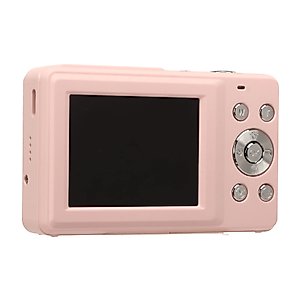 Digital Camera, Compact Digital Camera Auto Light Sensitive 700 MAh Battery HD 1080P 2.4 Inch IPS Display US Plug 100‑240V 16X Zoom 44M for Wedding for Photo (Pink)