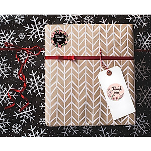 Fmcmly 1 Inch Thank You Stickers Roll, 500 Pcs 8 Floral Designs of Thank You Label Stickers for Greeting Cards,Flower Bouquets,Baking Packaging,Small Business,Envelope Seals,Birthday,Wedding,Party