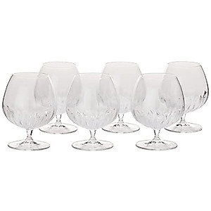Luigi Bormioli Mixology 5" Brandy Snifter/Cognac Stem, 15.75 oz, Set of 6, 6 Count (Pack of 1), Clear