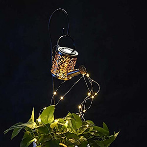 QYK -Shower Garden Art Light, Powered Watering Can Led Light Fairy Lights String, Party Home Garden Yard Decor, Yard Decor Solar Lamps Outdoors