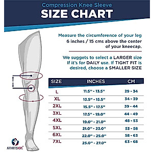 ArthritisHope Knee Compression Sleeve for Men and Women - Compression Brace for Meniscus, Arthritis Pain Relief & Joint Support. Boosts Circulation, Offers Comfort & Stability. Expanded Sizes for Plus-Sized Thighs & Large Legs (Purple, 6XL)