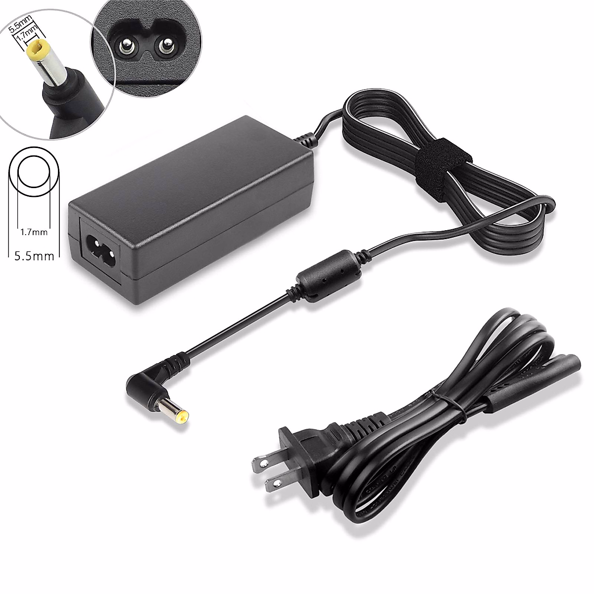 AC Adapter Power Charger Replacement for Dell Inspiron Mini 9 10 10V 12 910 1010 1011 1012 1018 1210 1090-1893 Mini Duo Tablet Vostro A90 Y200J ADP-50SB FSP030-DQDA1 LC.ADT00.006 PP39S 330-2063 30W