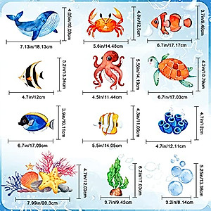 54Pcs Tropical Fish Hanging Swirls Party Decorations Under The Sea Party Decorations Ceiling Swirls Ocean Animals Themed Party Supplies Baby Shower Birthday Beach Party Favor for Kids Boys Girls