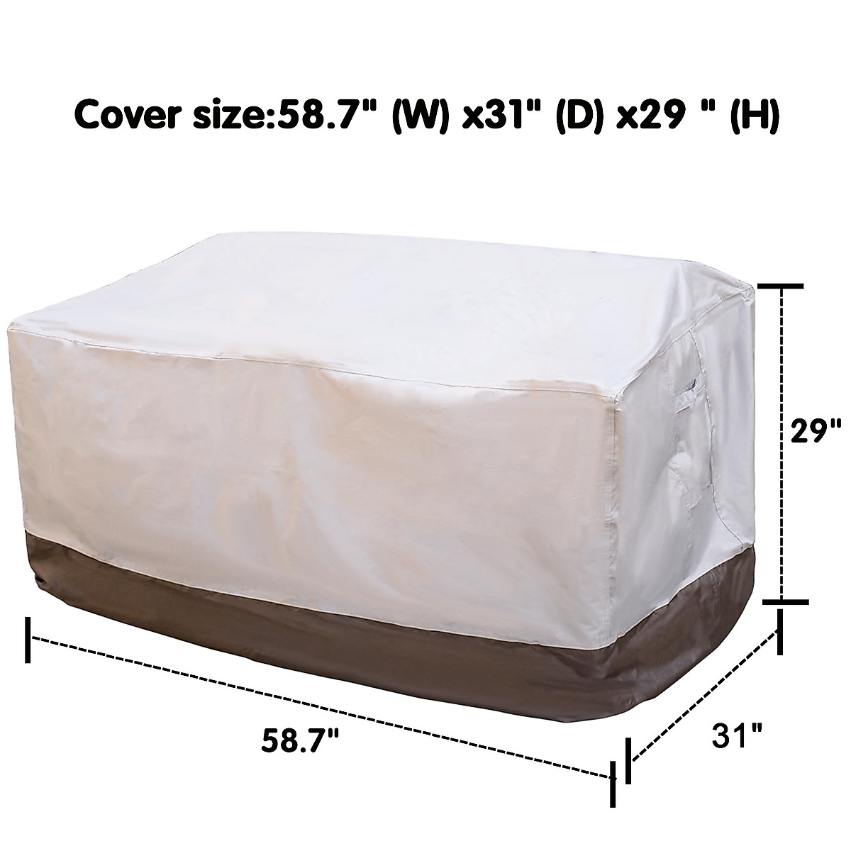 XIZZI Patio Furniture Cover Waterproof Outdoor Table and Chairs Covers,58L x 31W x 29H