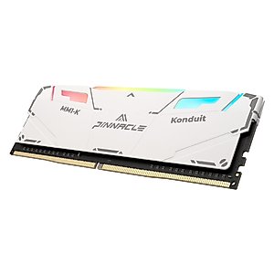 Timetec Pinnacle Konduit RGB DDR4 3200MHz PC4-25600 CL16-18-18-38 XMP2.0 Overclocking 1.35V Compatible for AMD and Intel Desktop Gaming PC Memory Module RAM (RGB White, 16GB KIT(2x8GB))