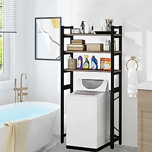 HEVIRGO Over The Toilet Storage,Toilet Storage Rack Freestanding,Toilet Household Supplies,Multi-Layer Space-Saving Bathroom,Stand Over Sundries Organizer,for Restroom,Laundry