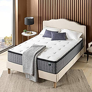 ZINUS 12 Inch Cool Touch Comfort Gel-Infused Hybrid Mattress / Pocket Innersprings for Motion Isolation / Mattress-in-a-Box, Twin