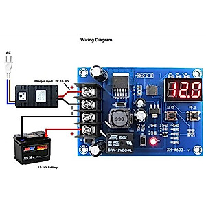 NOYITO 12V 24V Battery Charging Control Board (12-24V MAX30V) Battery Charge Control Switch Auto Power Off Safe and Energy Saving