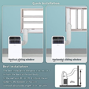 Shinco 8,000 BTU Portable Air Conditioner, Portable AC Unit with Built-in Cool, Dehumidifier & Fan Modes for Room up to 200 sq.ft, Room Air Conditioner with Remote Control, Installation Kit