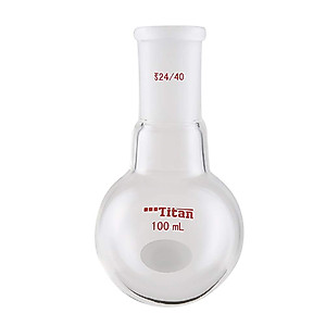 ADAMAS-BETA Lab Boiling Flasks 100ml Single Neck Boiling Flasks Borosilicate Glass with 24/40 Standard Taper Outer Joint
