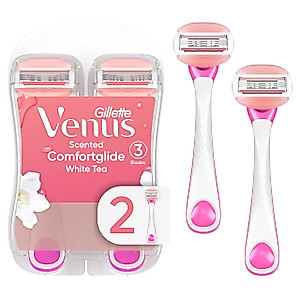 Gillette Venus ComfortGlide White Tea Women's Disposable Razor, 2 Count