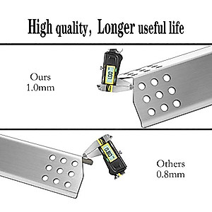 Kalomo 15 1/8 x 3 1/4”Grill Heat Plates Parts for Master Forge 1010048 Models, Heat Shield Burner Cover Flame Tamer, Stainless Steel Gas Grill Heat Tent BBQ Gas Replacement Parts, Set of 4