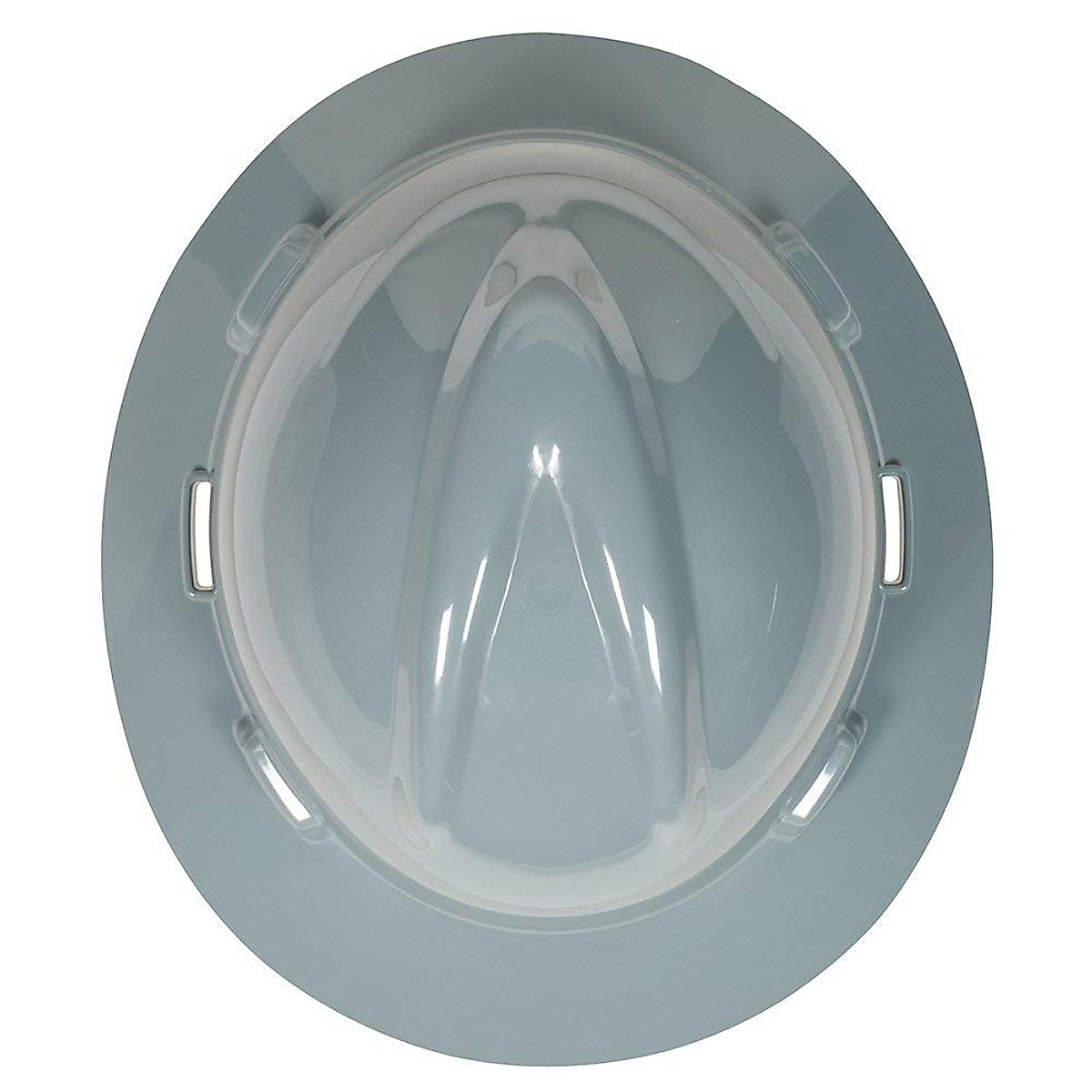 MSA 475367 V-Gard Full-Brim Hard Hat With Fas-Trac III Ratchet Suspension | Polyethylene Shell, Superior Impact Protection, Self Adjusting Crown Straps - Standard Size in Navy Gray