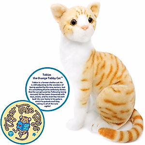 VIAHART Tobias The Orange Tabby Cat - 12 Inch Stuffed Animal Plush - by Tiger Tale Toys
