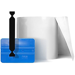 VViViD Clear Bra Paint Protection Bulk Vinyl Wrap Film 6 Inches x 120 Inches Including 3M Squeegee and Black Felt Applicator