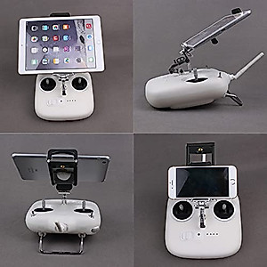 O'woda Tablet/Phone Holder for DJI Phantom 3/3 3 Standard, 2 in 1 Adjustable iPad Bracket Stand for DJI Phantom 3/3 Standard Remote Controller