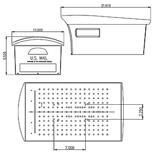Gibraltar Mailboxes Mailsafe Large Capacity Rust-Proof Plastic Black, Post-Mount Mailbox, RSKB0000