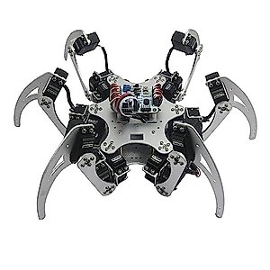 ANTBEE Spider Robot 18DOF Aluminium Hexapod Spider, Six Legs Robot Kit 18 Steering Gears Robot Toys