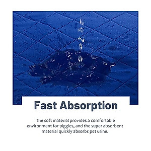 Tierecare Guinea Pig Cage Liners Bedding Cover Corners Washable Reusable Pee Pad Absorbent with Leakproof Bottom for Guinea Pig Rabbits Small Animals