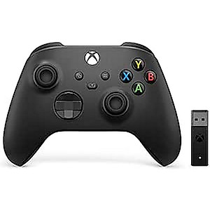 Xbox Wireless Controller Carbon Black + Wireless Adapter for Windows (Xbox Series X/S)