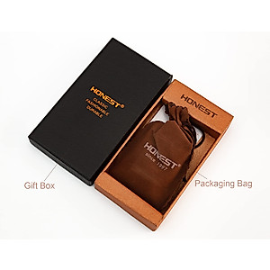 STAOSAN Soft Flame Lighter Leather Small Indoor Butane Refillable (Brown+Black)