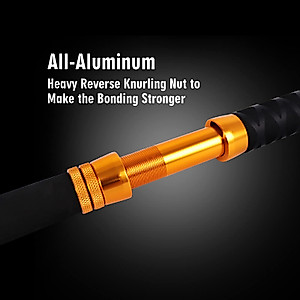 Fiblink Saltwater Fishing Rod 1 Piece Trolling Rod Deep Sea Big Game Conventional Boat Fishing Pole Heavy Duty Spiral Wrapped Rod (6',80-120lb)