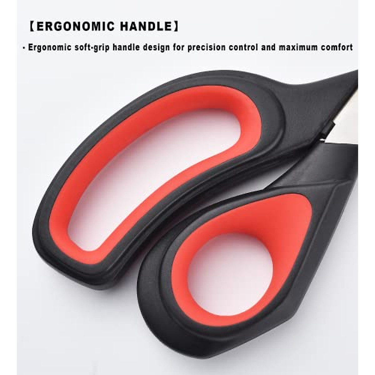 MEUUT 9.5 inch Multipurpose Scissors Fabric Scissors -2 Pack Heavy Duty Sewing Shears Tailor Scissors for Fabric Leather Ribbon Cardboard Cutting Scissors