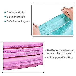 Chamois Cloth for Car - 3 Pack Drying Towel Super Absorbent Fast Drying 26" x 17" - Car Shammy Towel (Blue Pink Green)
