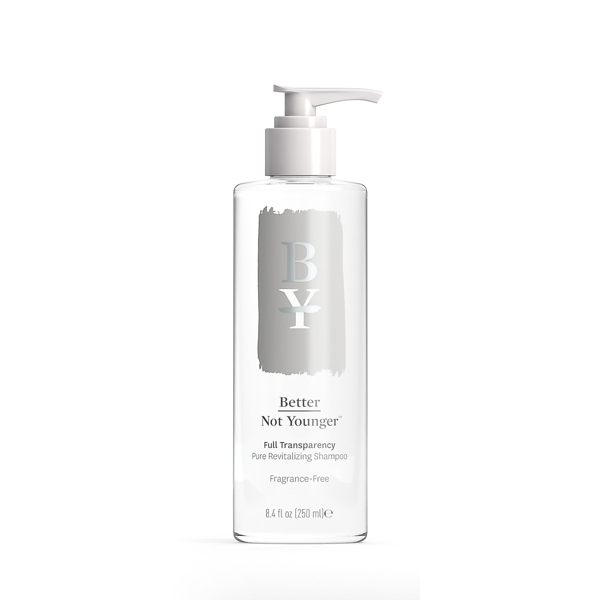 Better Not Younger Full Transparency Pure Revitalizing Shampoo, Frangrance Free, 8.4 Fl Oz