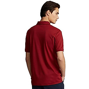 POLO RALPH LAUREN Men's Big and Tall Short Sleeve Pima Soft-Touch Polo Shirt (4XB, WineSigPny)